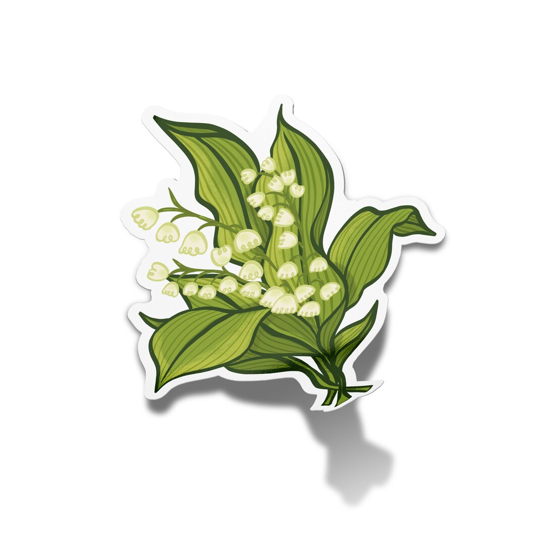 Lily of the Valley Cute Plant Stickers Uv Textured Vinyl Waterproof ...