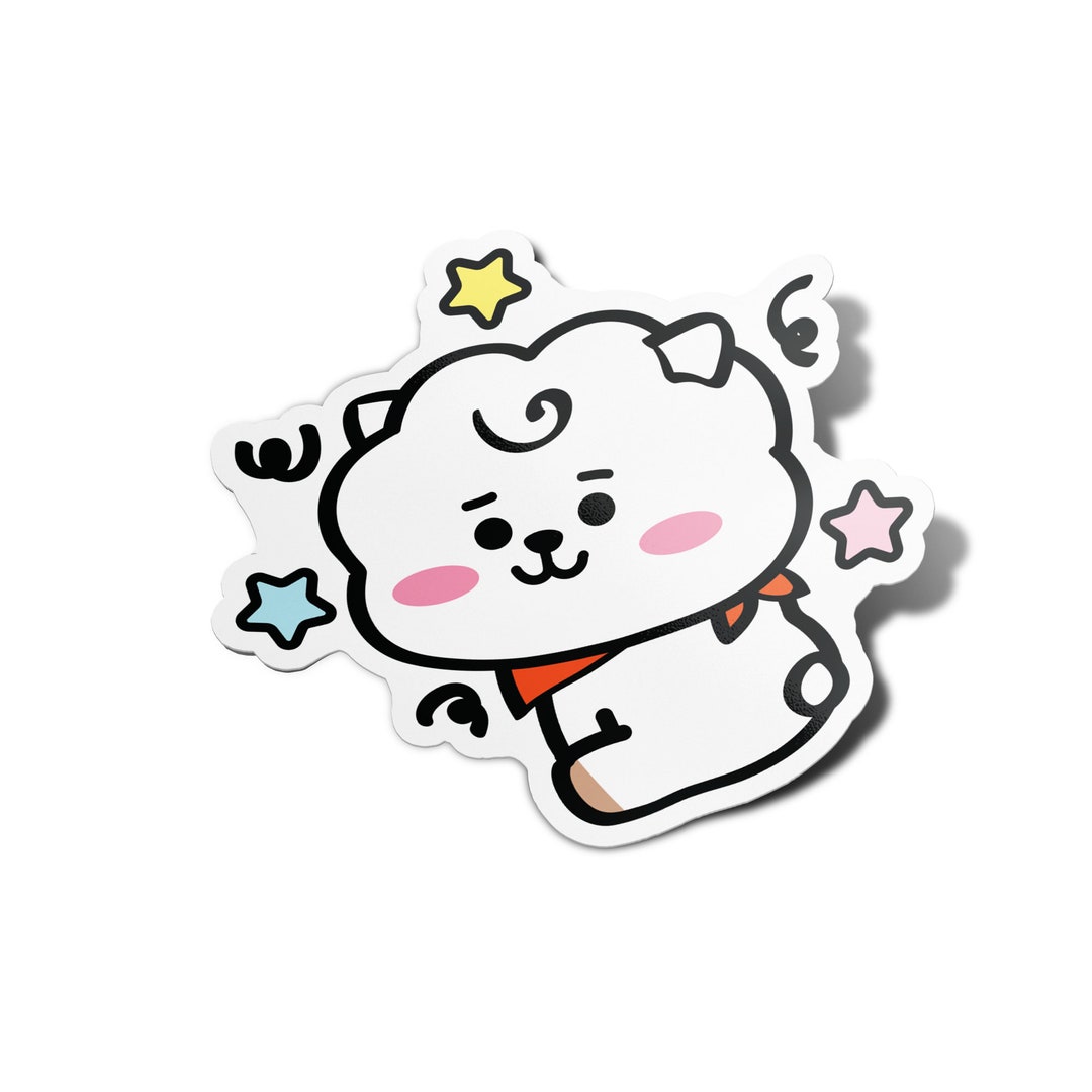 BT21 RJ Cute Stickers Uv Textured Vinyl Waterproof Stickers - Etsy