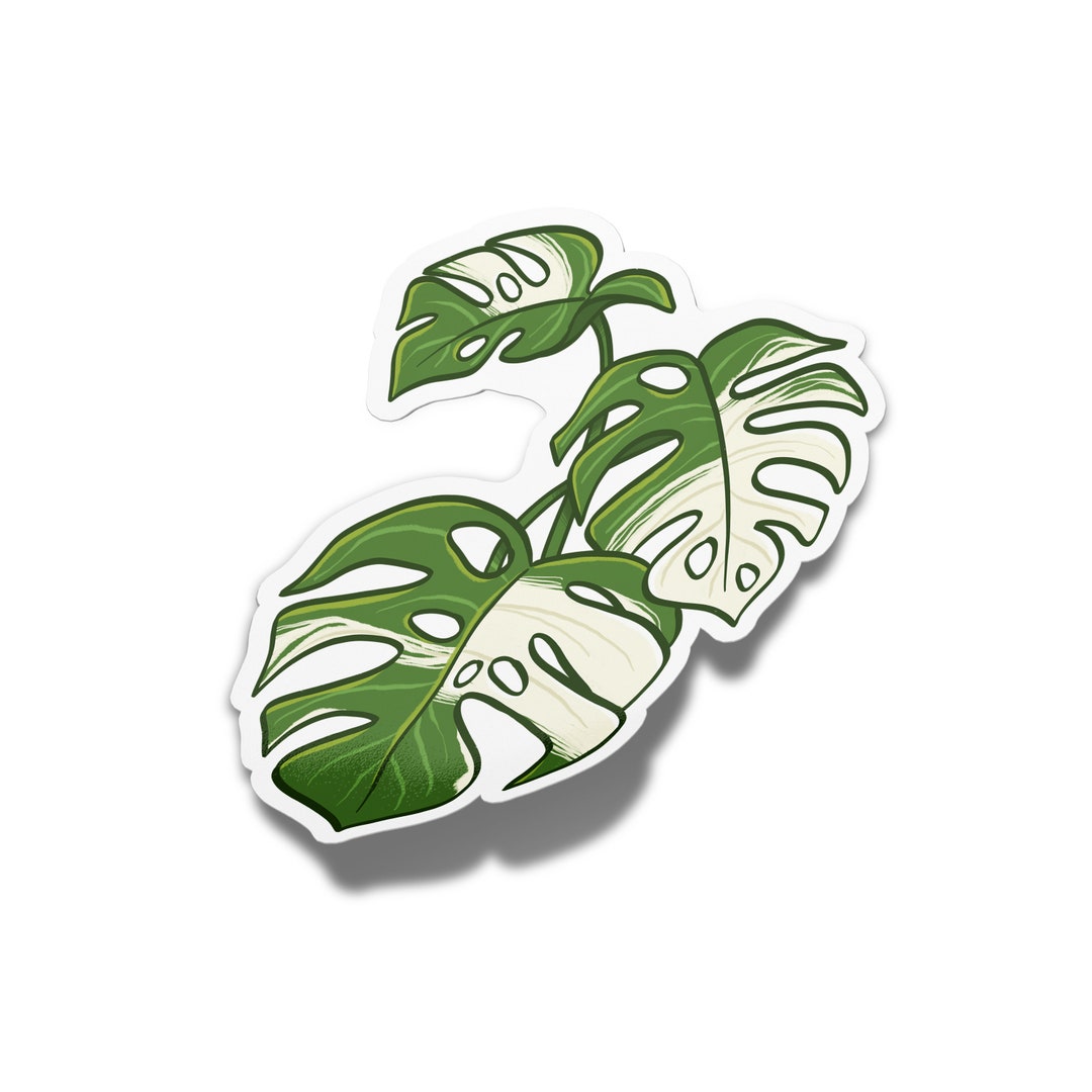 Monstera Cute Plant Stickers Uv Textured Vinyl Waterproof Stickers - Etsy