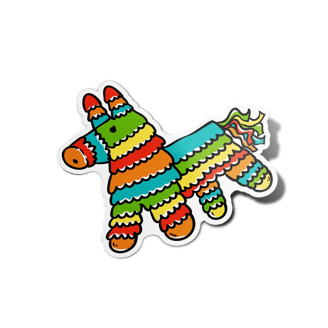 Pinata Stickers Raised Spot Uv Textured Vinyl Waterproof - Etsy