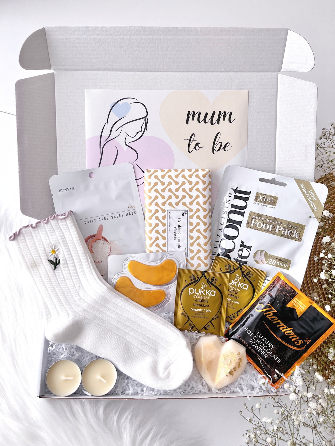 Mummy to Be Gift Box, Mum to Be Pregnancy Hamper, Letterbox Pamper Gift ...