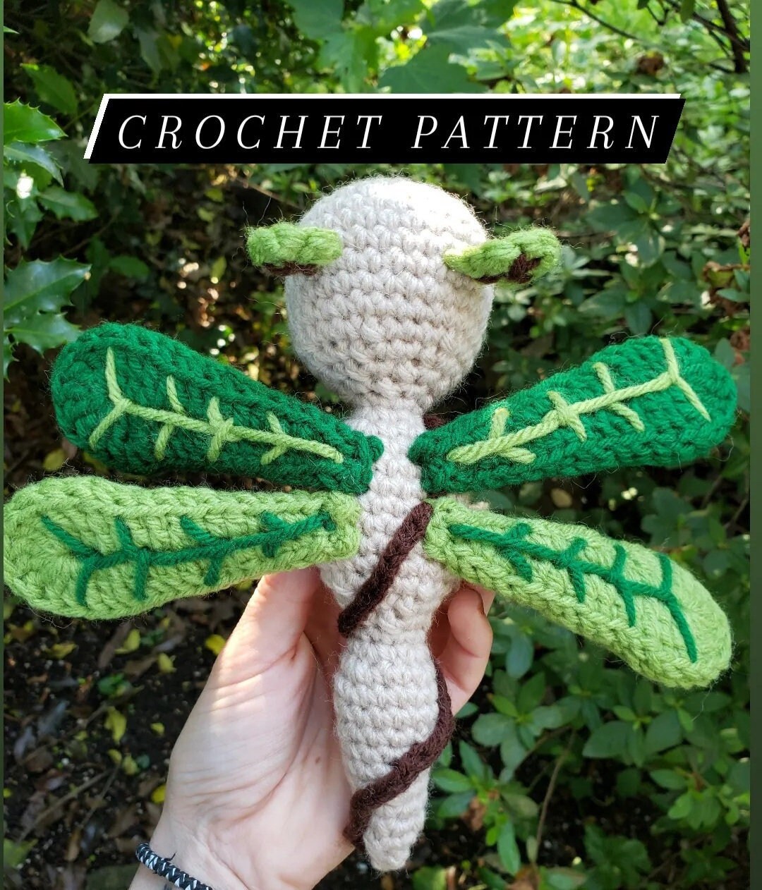 Earth Dragonfly Amigurumi Crochet Pattern: Elemental Vine Wings (PDF ...