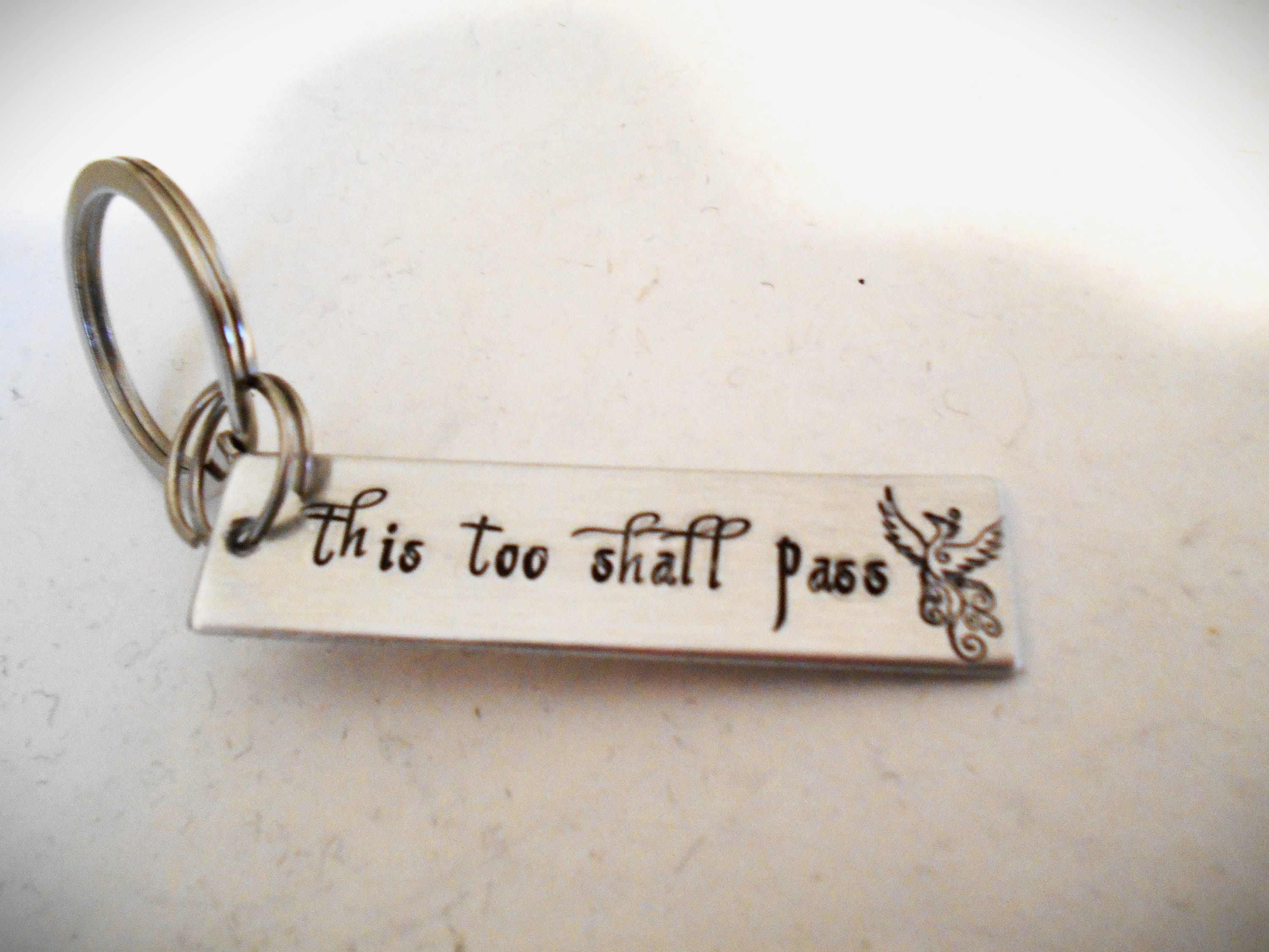 This Too Shall Pass Keychain, Phoenix Keychain, Grief Gift, Strong ...