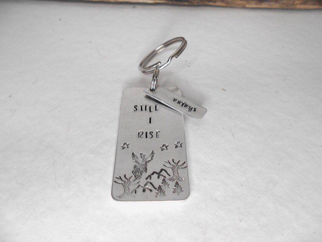 Still I Rise Keychain, Custom Keychain, Phoenix Rising, Strong Women ...