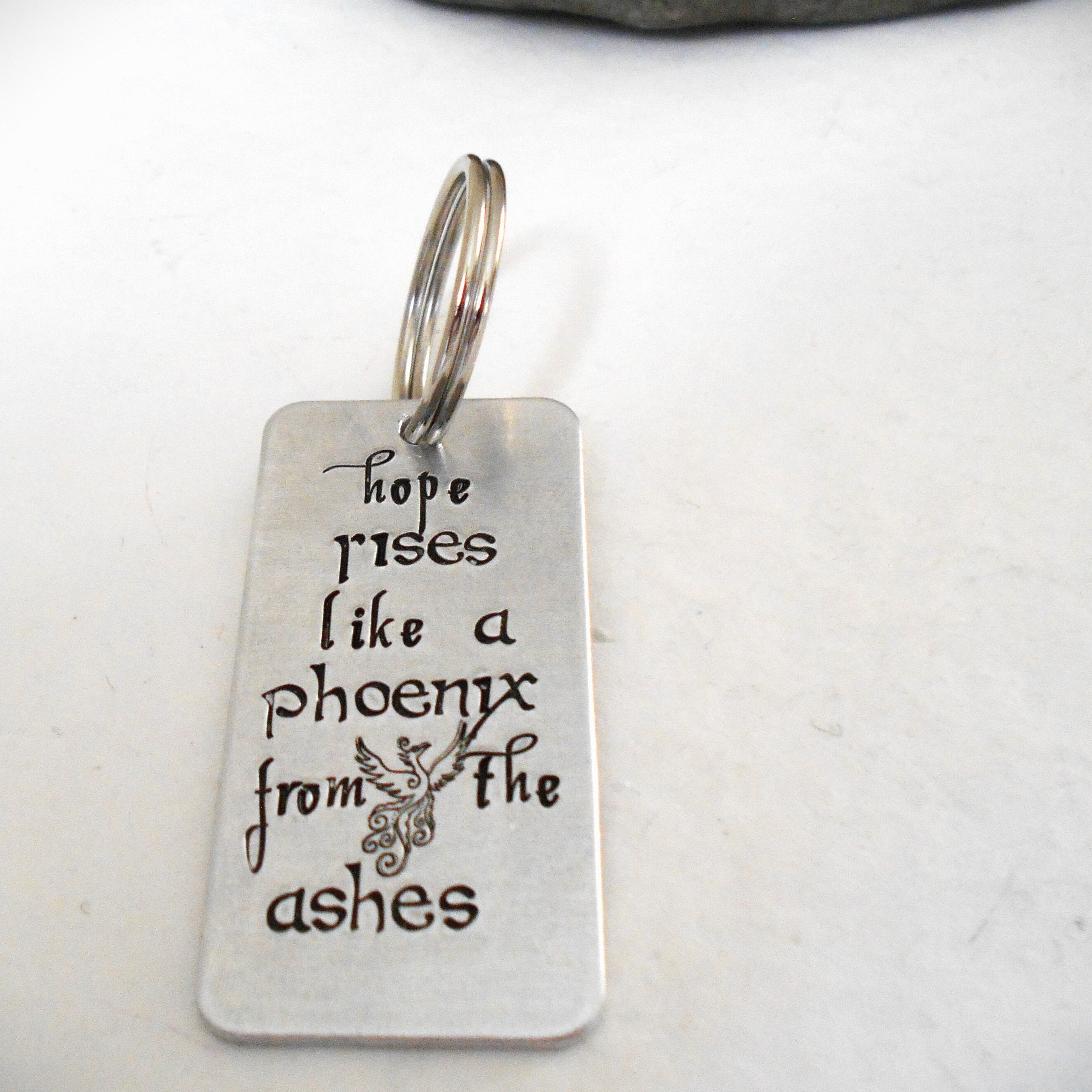Hope Rises Like a Phoenix From the Ashes Keychain, Phoenix Keychain ...