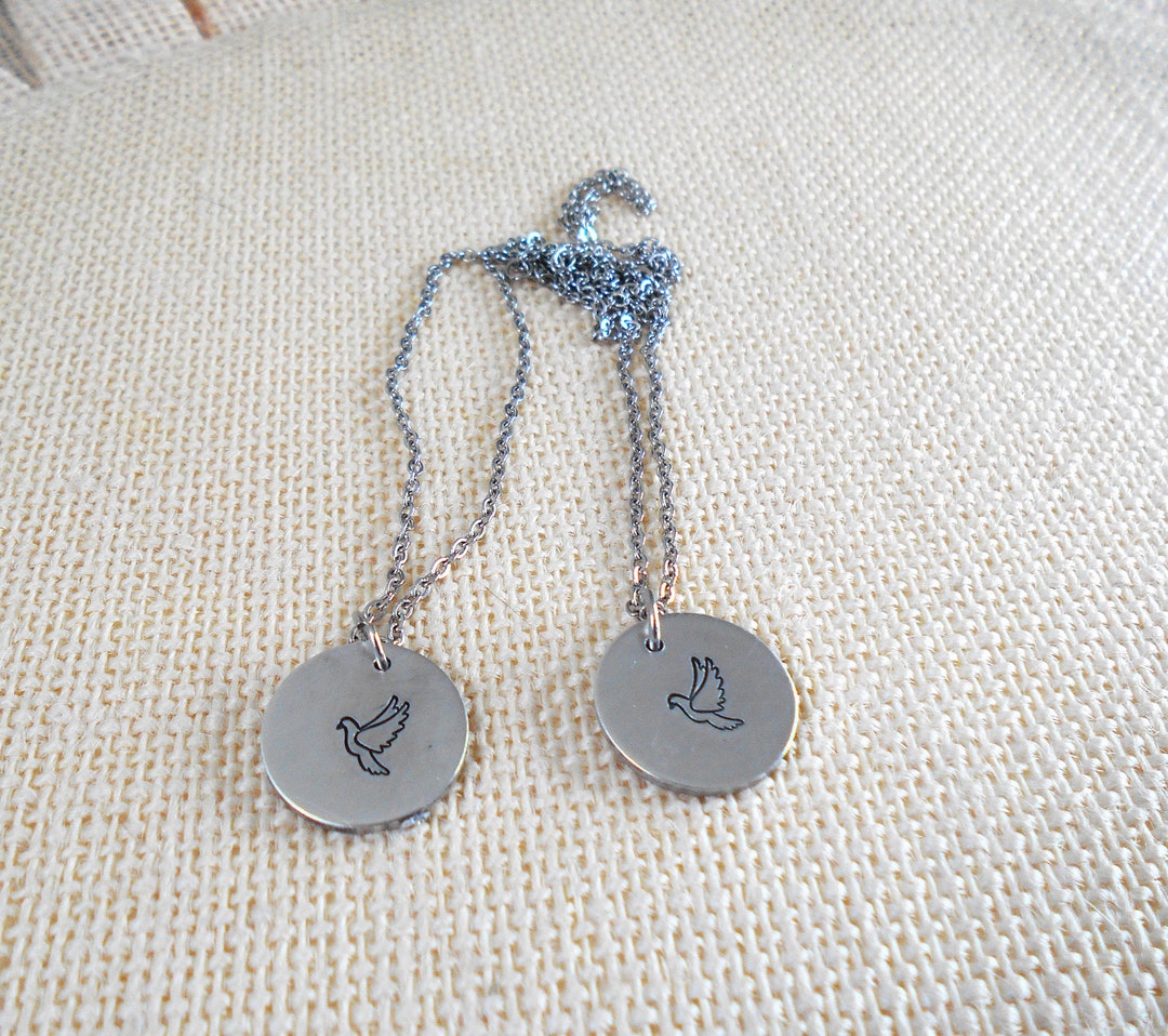 Dove Necklaces, Friendship Necklaces, Going Away Gift, Turtle Doves ...