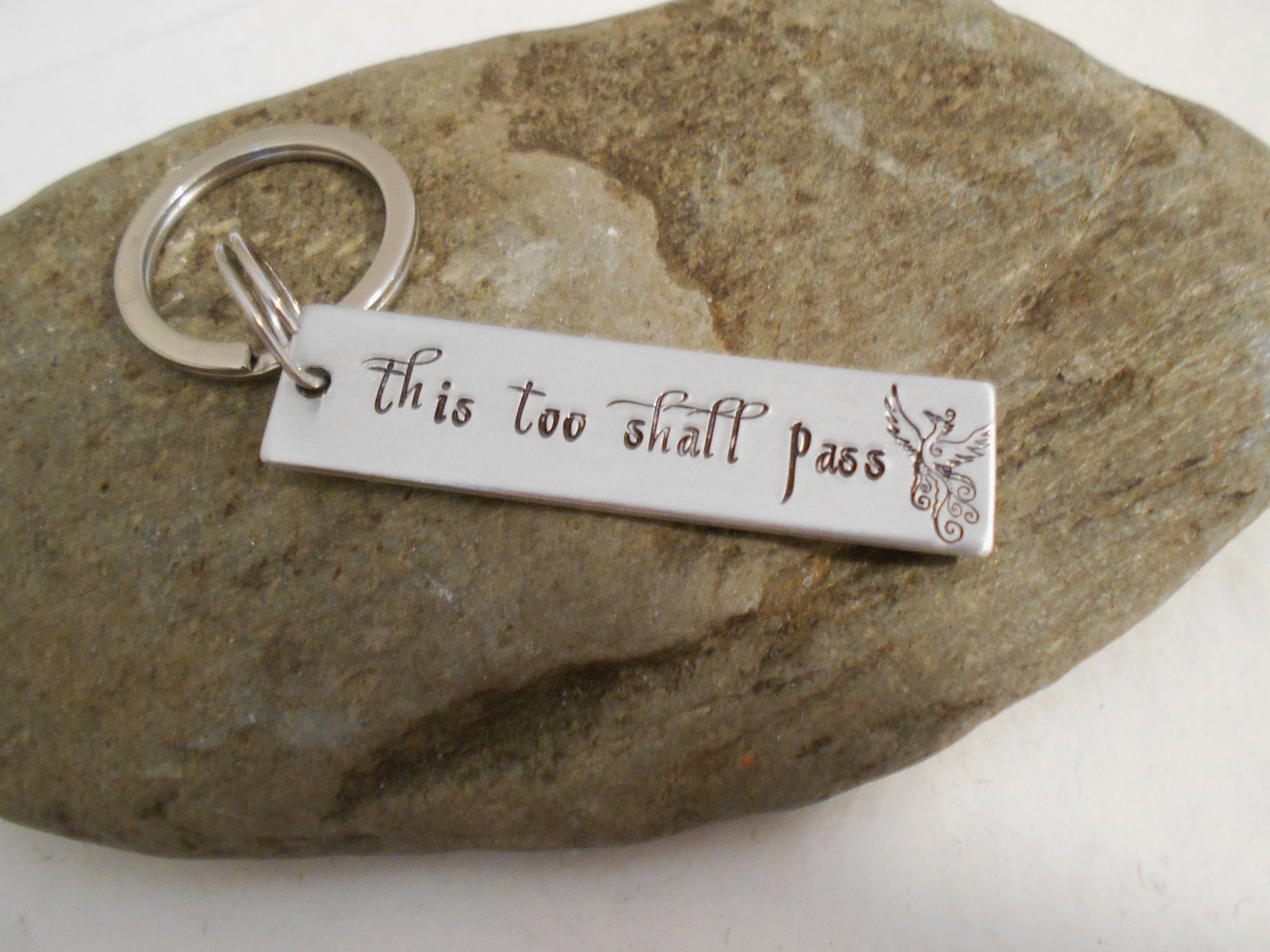 This Too Shall Pass Keychain, Phoenix Keychain, Grief Gift, Strong ...