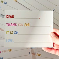 Printable Childrens Thank You Card, Kids Fill in Blank Card, Kids ...