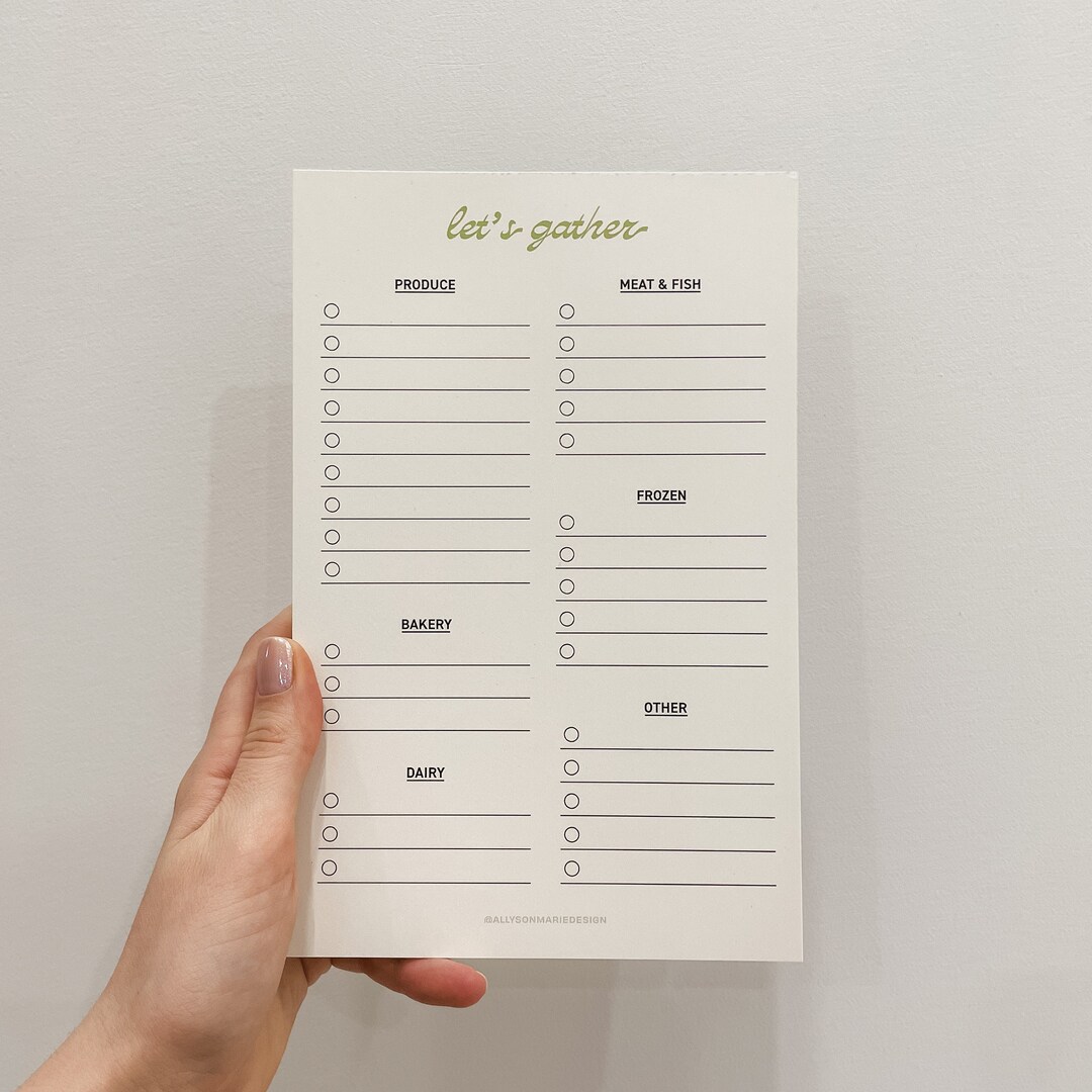 Magnetic Grocery List, Shopping List, Let's Gather, Cute List, Cute ...