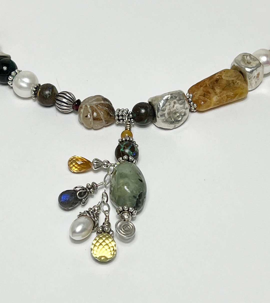 Agates, Opals, Pearls and Silver in a Crazy Mash Up - Etsy