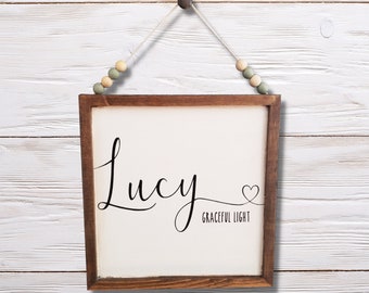 Name Meaning Sign | Etsy