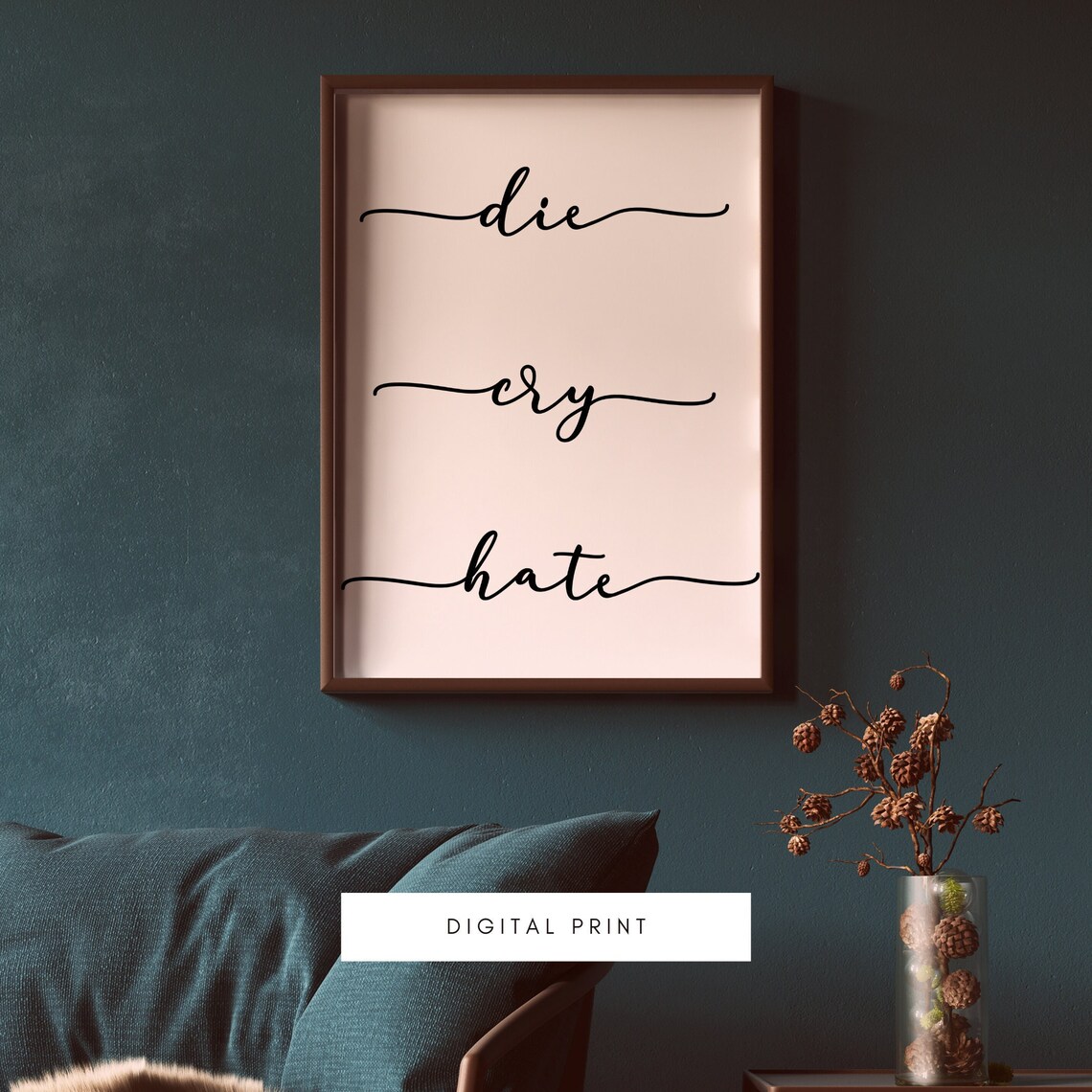 Die Cry Hate - Live Laugh Love Opposite/parody Printable and Cut File ...