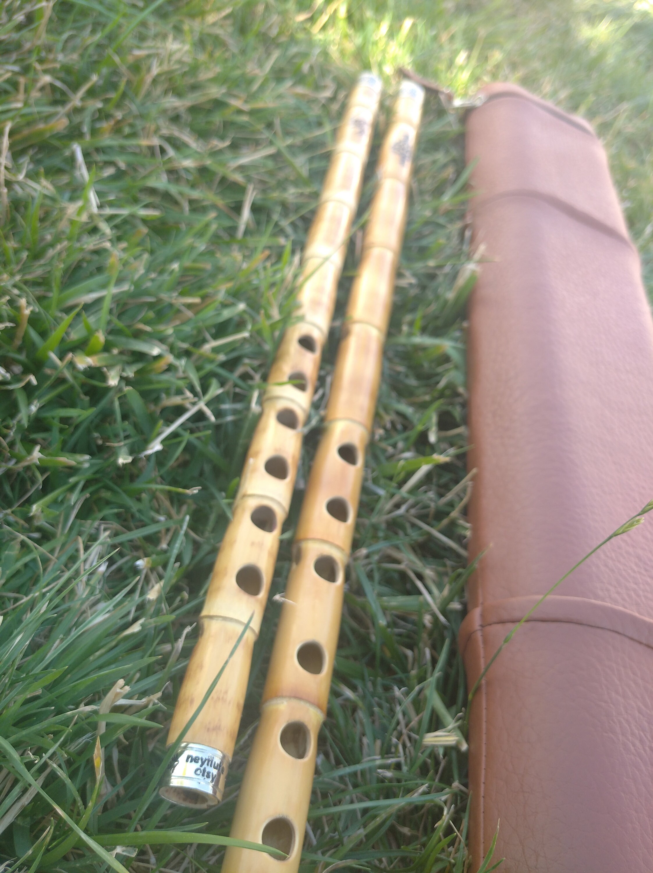 2 Professional Arabic Ney Flutes and 2 Quality Carrying Bags ...