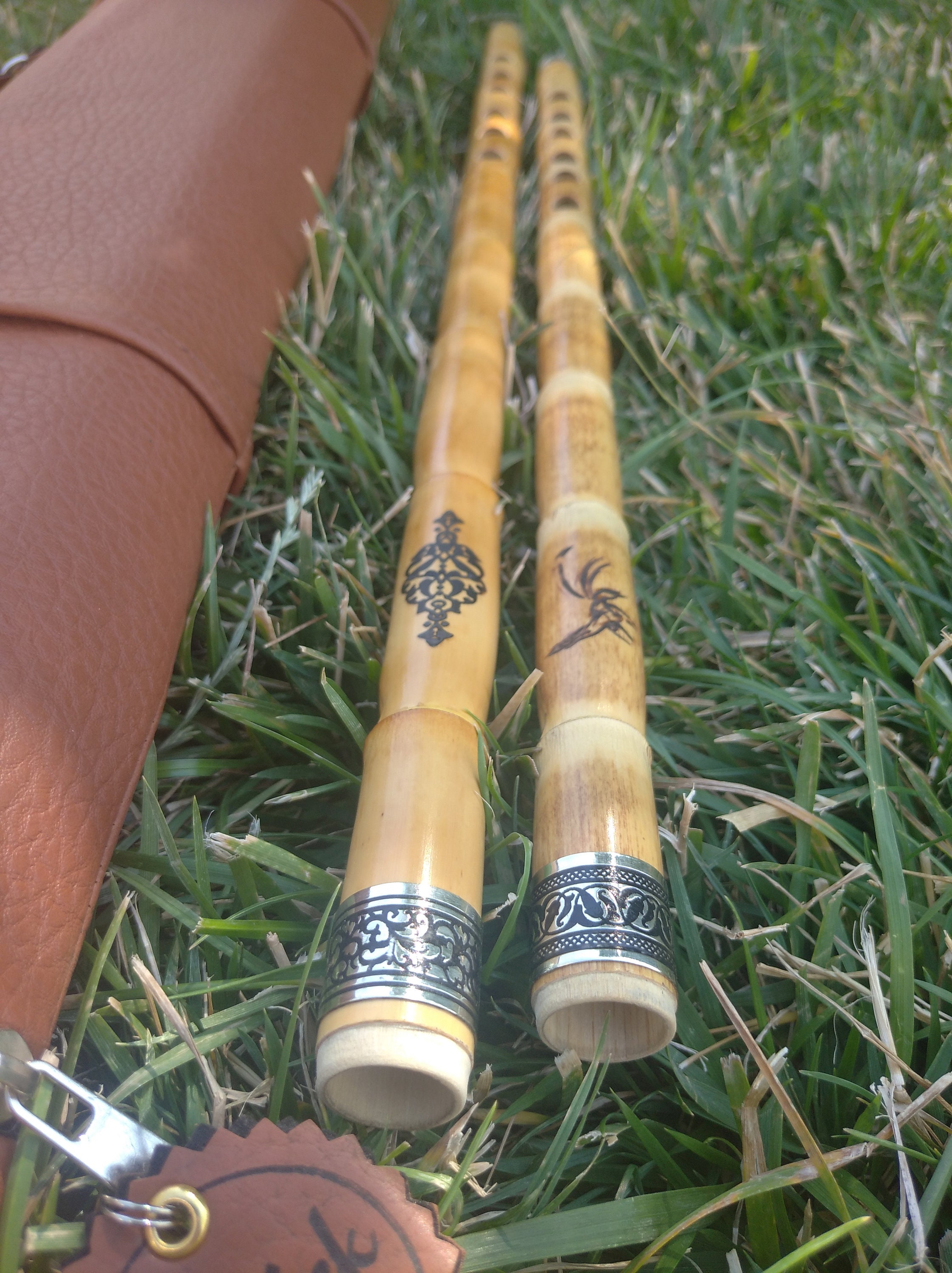 2 Professional Arabic Ney Flutes and 2 Quality Carrying Bags ...