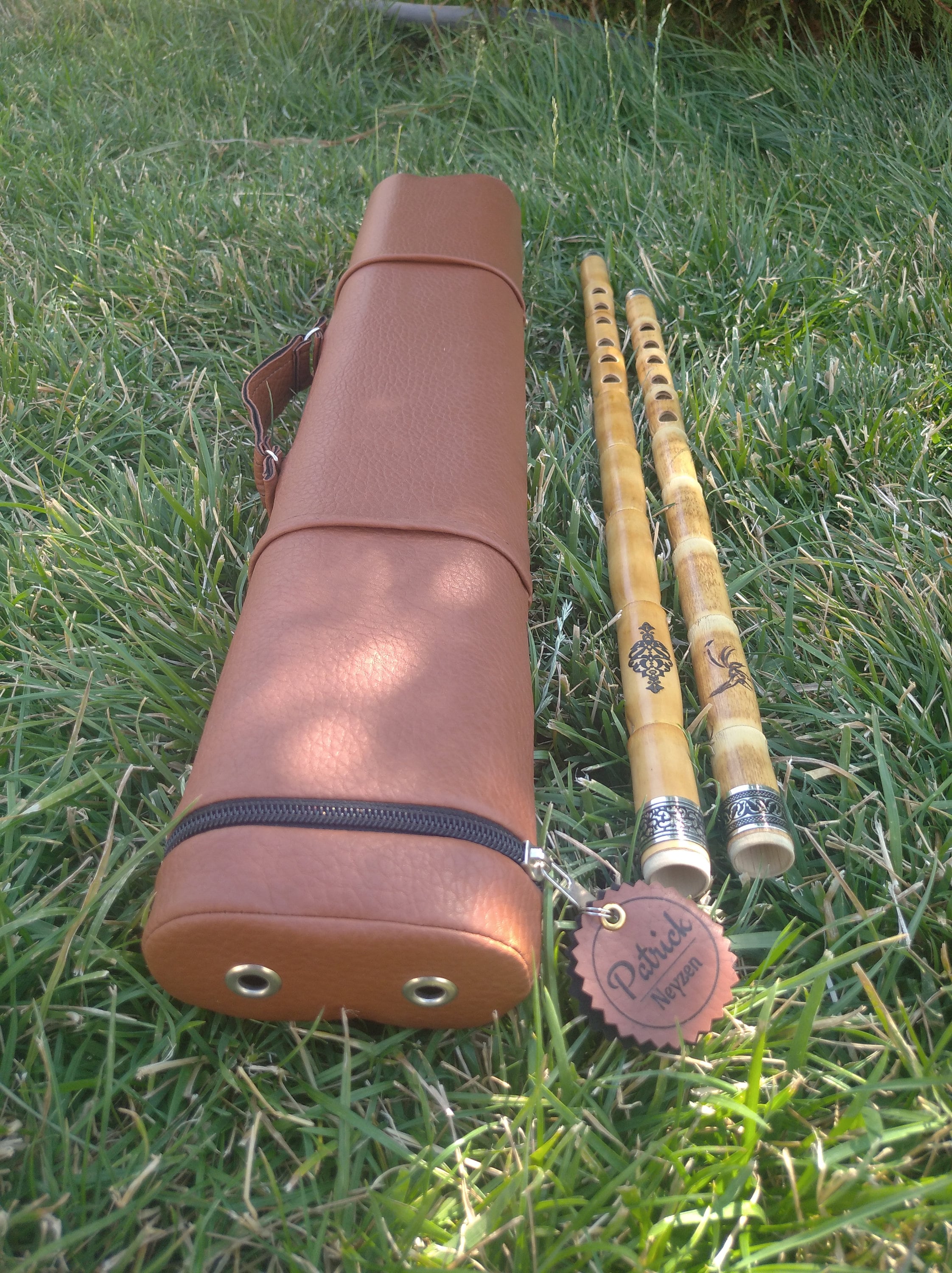 2 Professional Arabic Ney Flutes and 2 Quality Carrying Bags ...