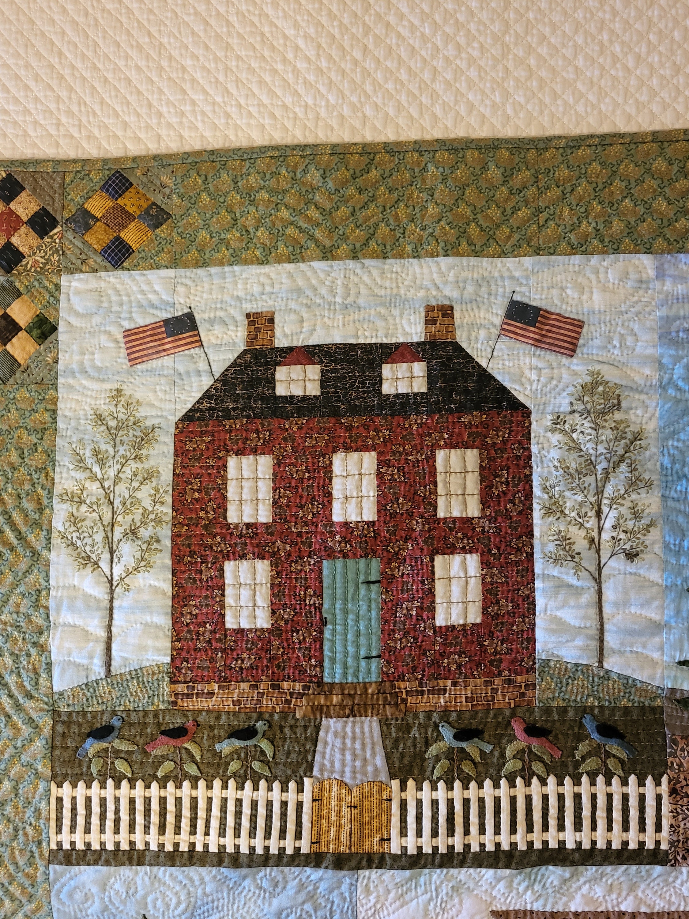 A Colonial Neighborhood House Quilt Pattern - Etsy