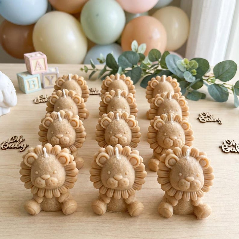 Gender Reveal Candle | Boy or Girl | Lion Baby Shower | Safari Party ...