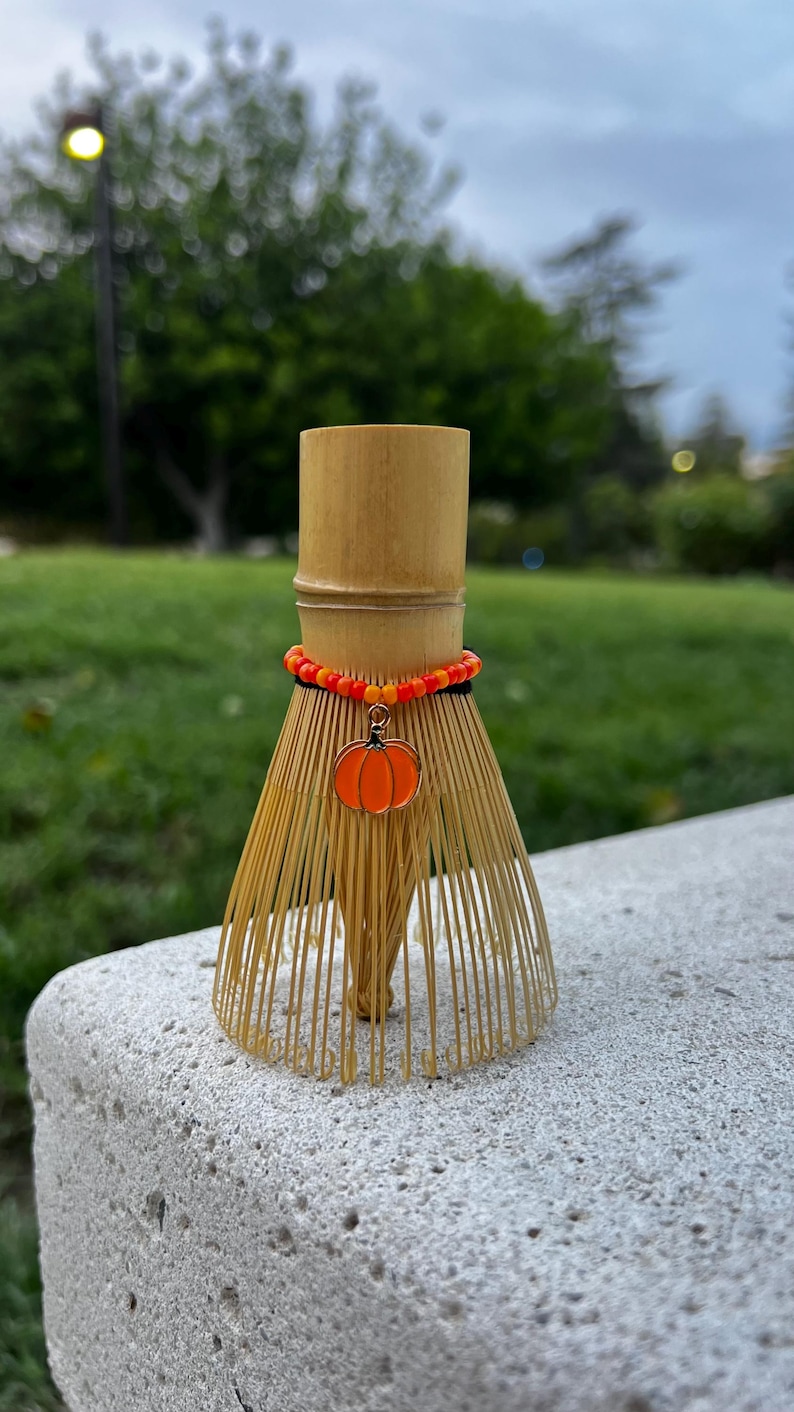 Handmade Chasen Charm | Cherry Blossom Flower | Bamboo Matcha Whisk ...