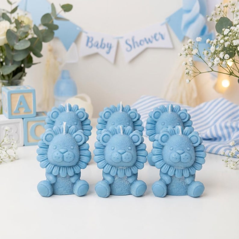 Lion Candle Favors – Safari Baby Shower Gifts | Jungle Wild One 1st ...