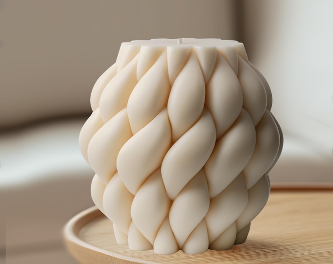 Large Minimalist Knot Candle | Rope Knot Candle | Custom Scented Candle ...