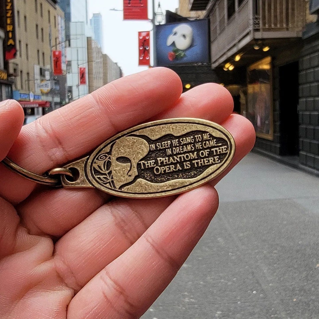 Phantom of the Opera Broadway Musical Inspired Metal Keychain - Etsy