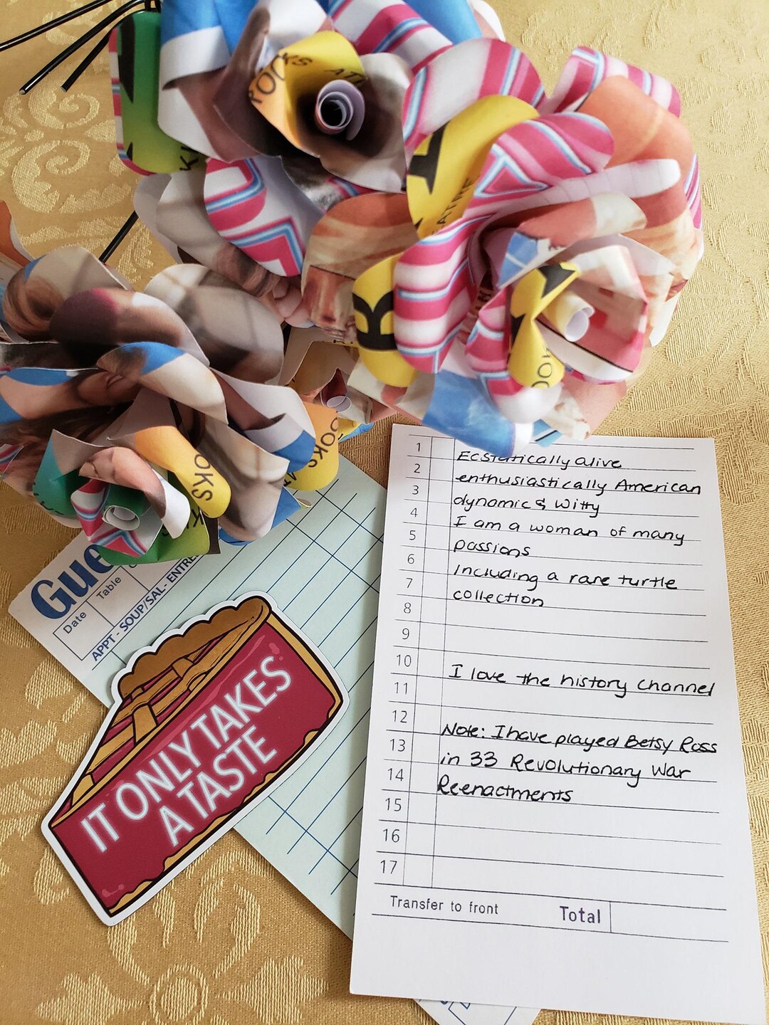 Official Waitress Broadway Musical Guest Check Prop - Etsy