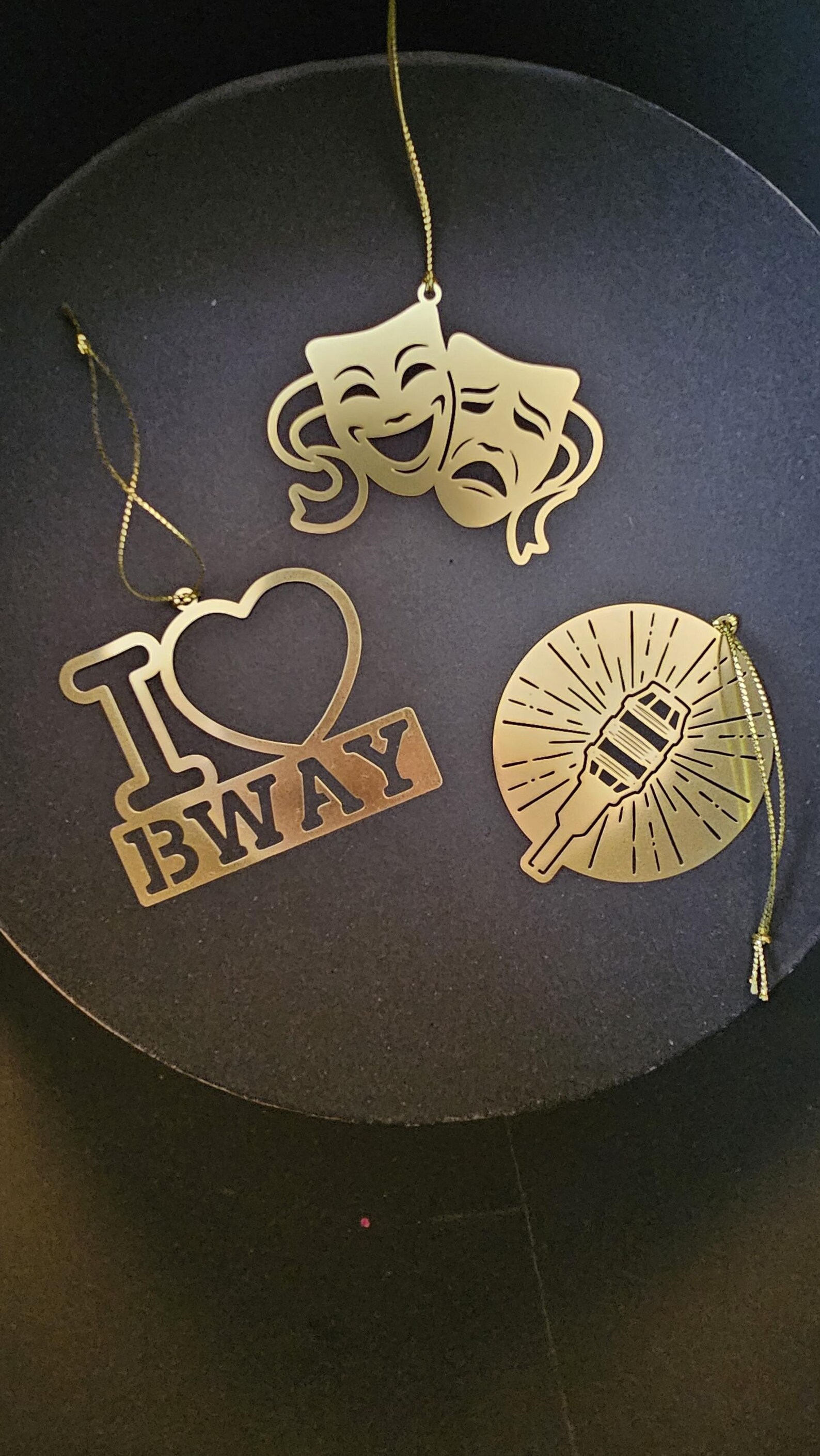 Broadway Musical Ornaments - I Love Broadway, Theatre Masks, Ghost ...