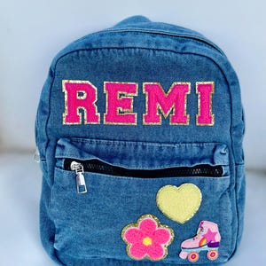 Denim Backpack Purse, Girls Backpack With Patches, Stoney Clover, Back ...