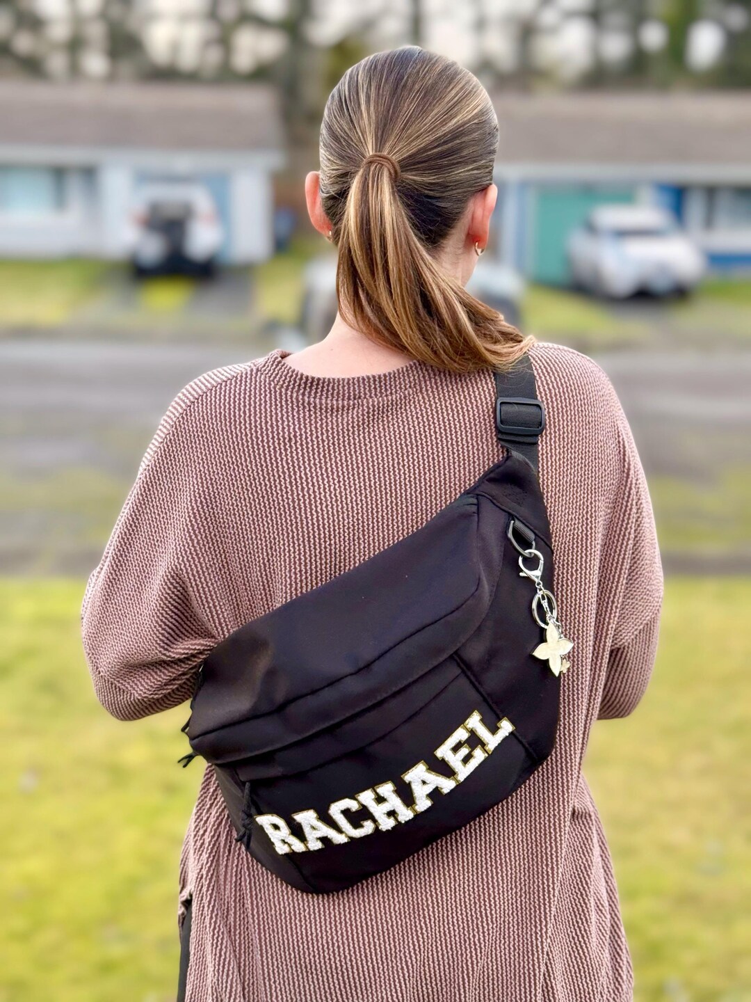 Oversized Fanny Pack Bumbag, Personalized Name Bag, Diaper Travel Bag ...