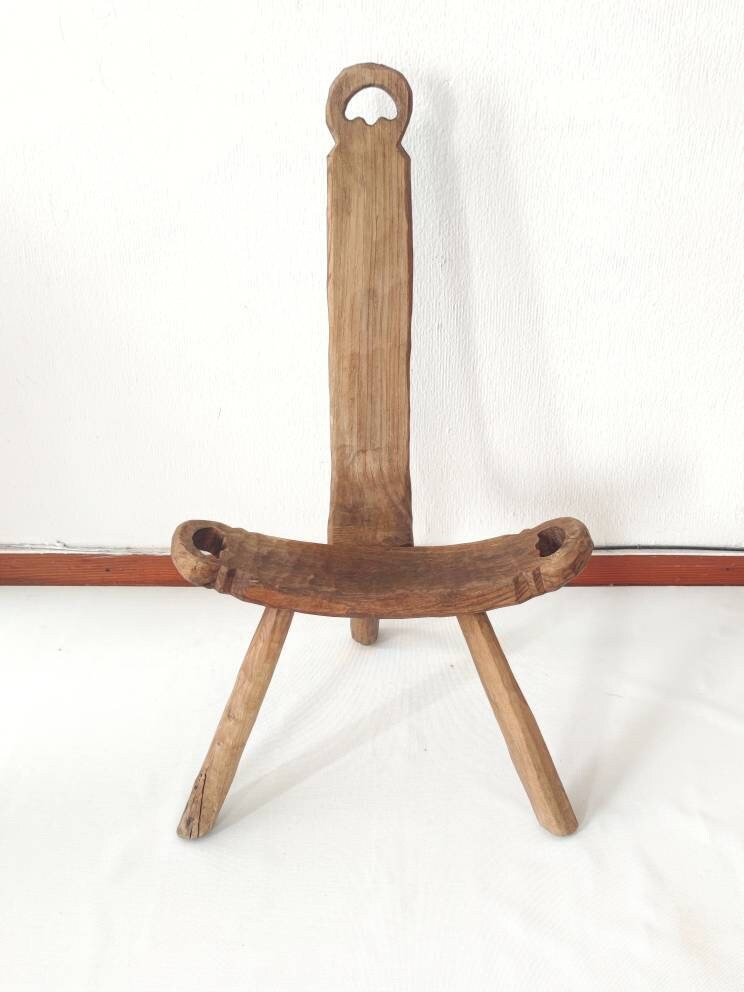 Birthing Stool Antique, Vintage 3 Legged Stool, Vintage Birthing Chair ...