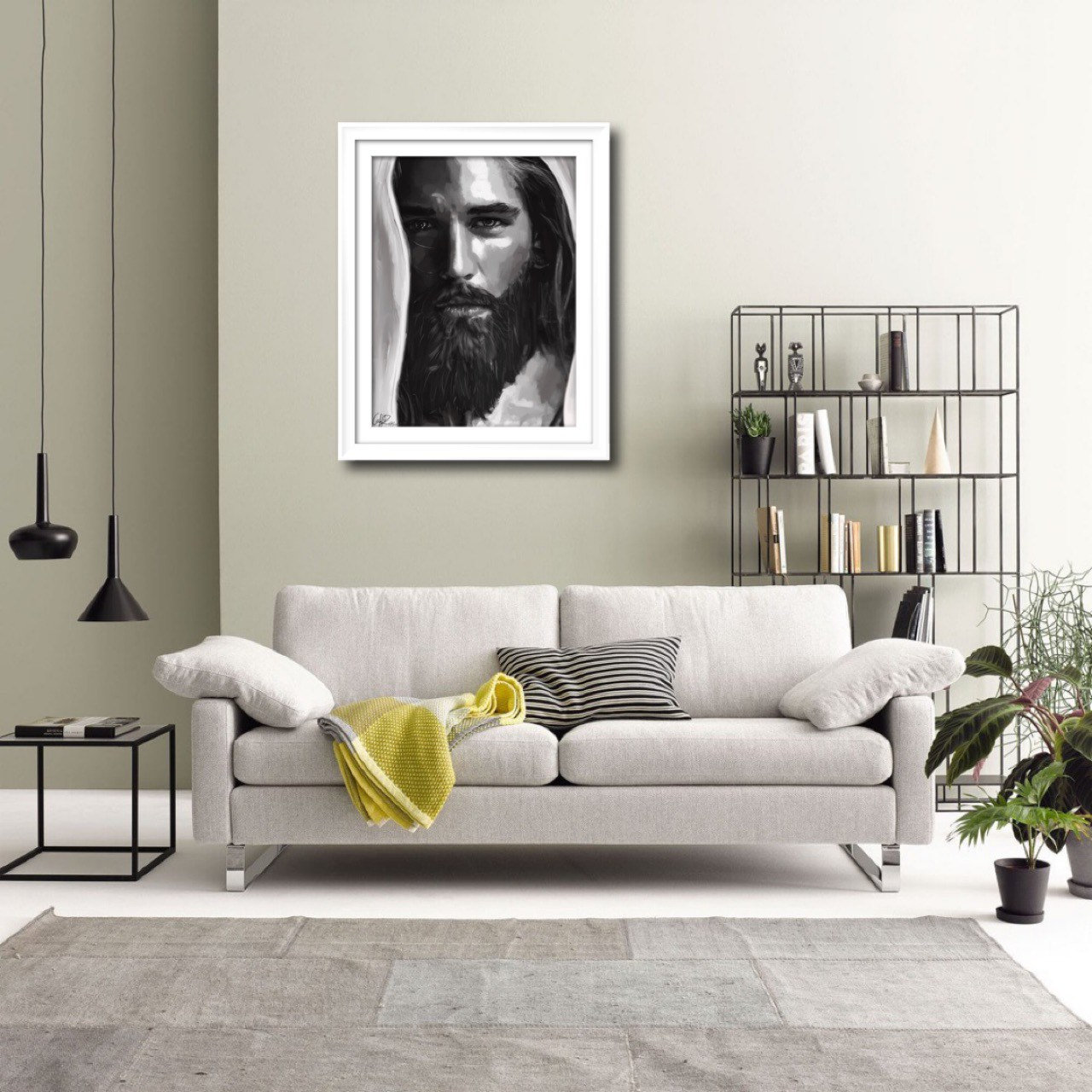 The Savior, Black and White Portrait, Jesus Paintings, Christian Art ...