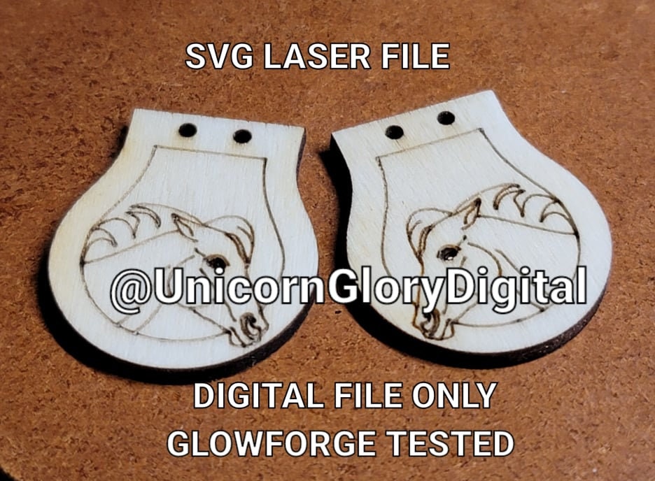 Boss Mare on the Oxbow - Digital Earring Laser Cut File - SVG - Etsy