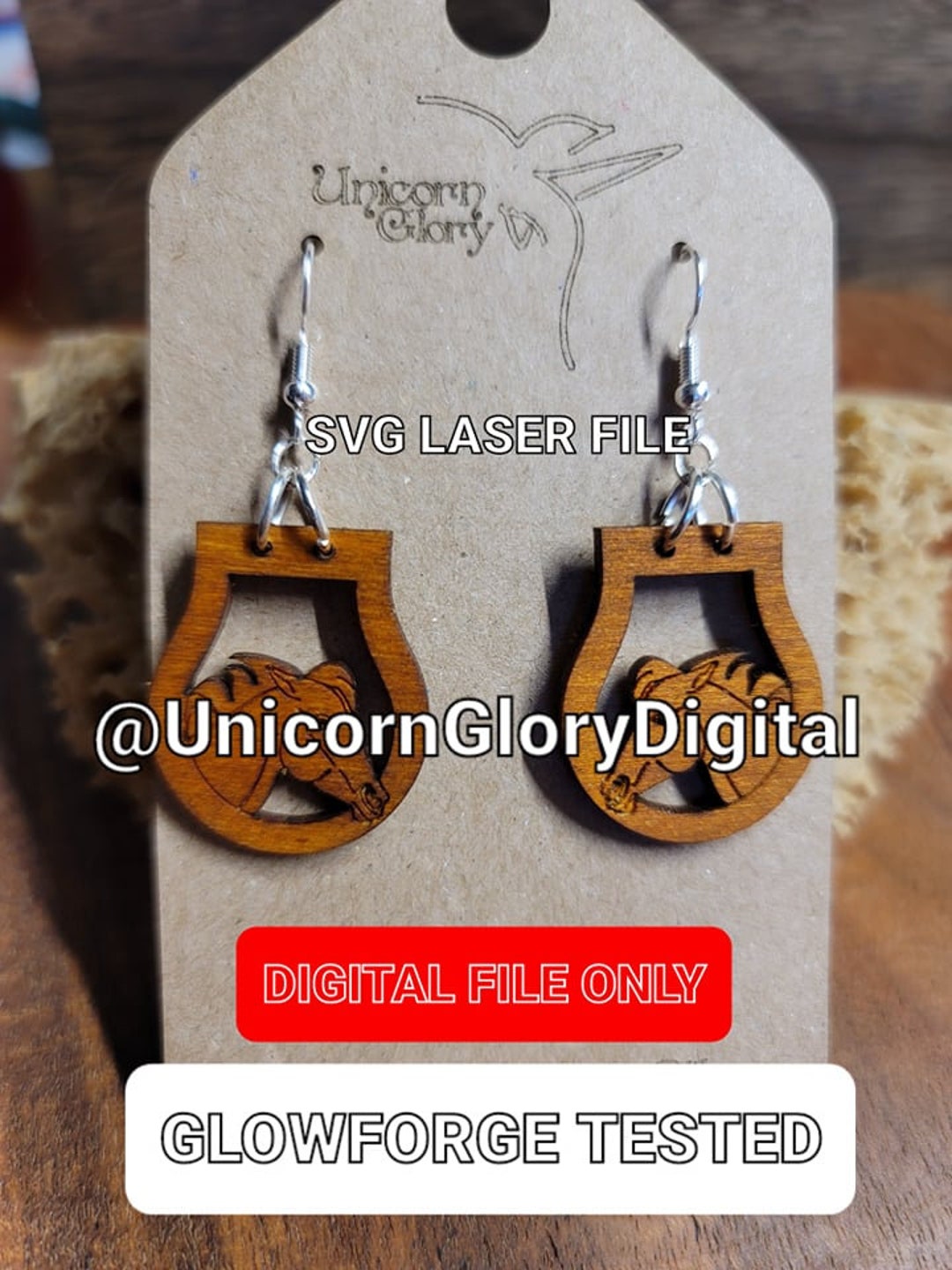 Boss Mare on the Oxbow - Digital Earring Laser Cut File - SVG - Etsy