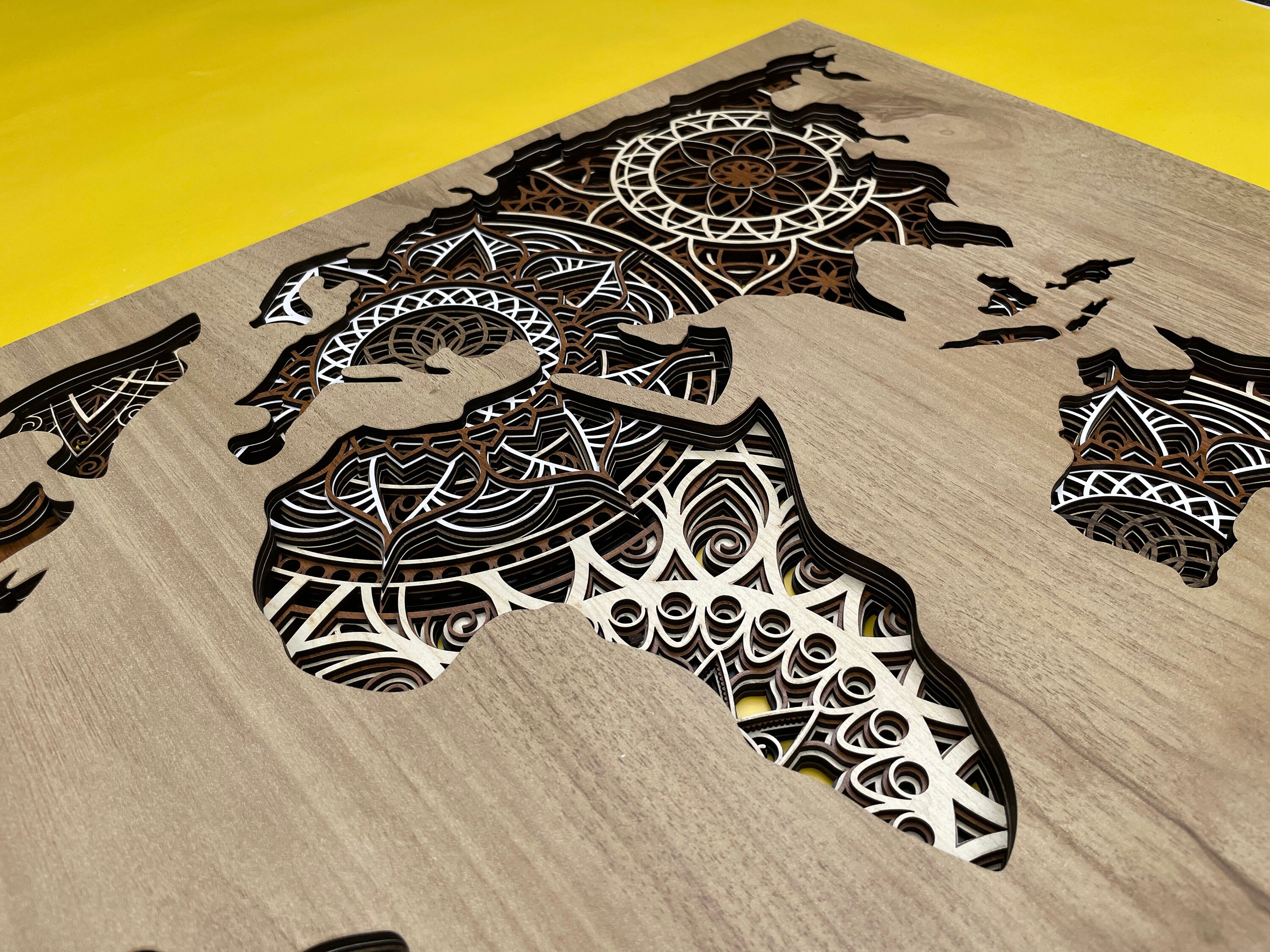 World Map Wall Art Large Wood World Map Wooden World Map | Etsy