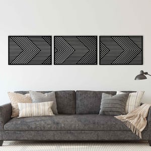 Horizontal Wood Wall Art Geometric Design, Handcrafted Geometric Art ...