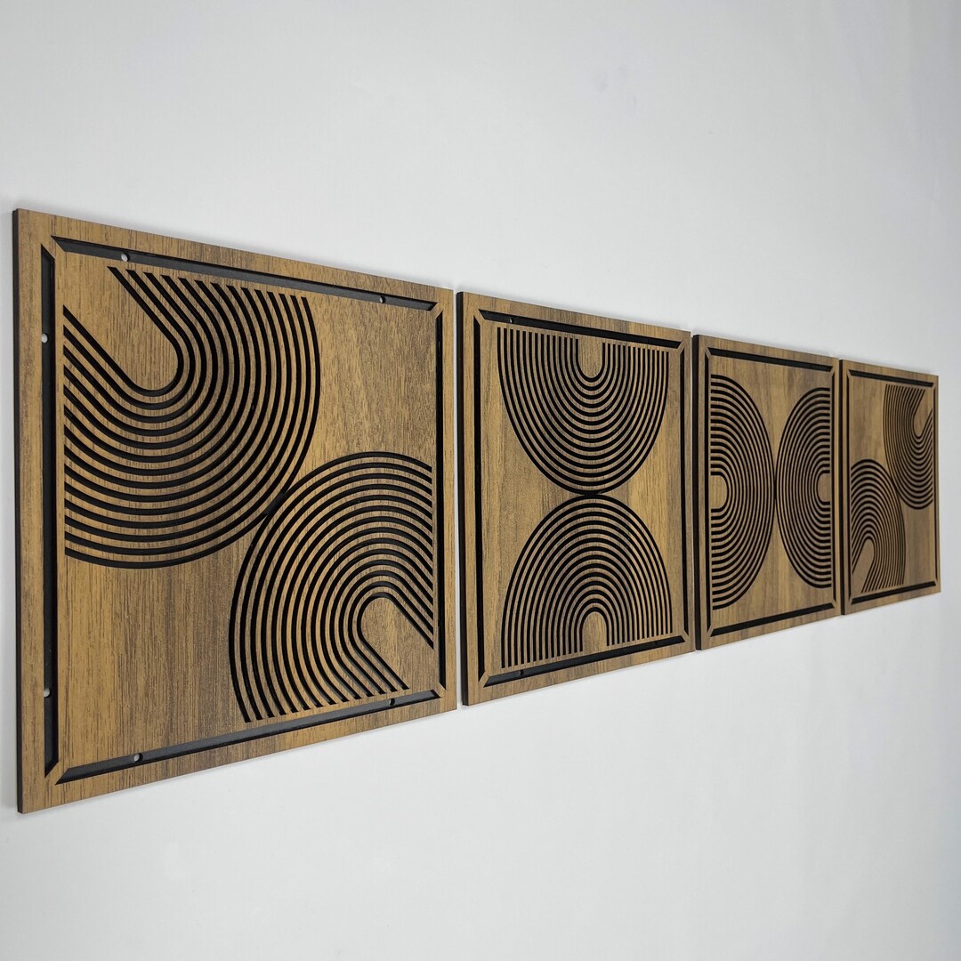 Boho Inspired Mid Century Modern Wood Signs, Eclectic and Maximalist ...