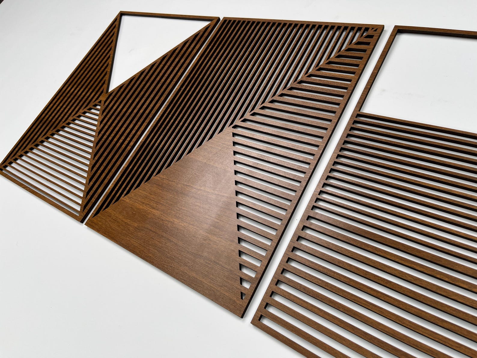 Large Abstract Wood Wall Art, Modern Geometric Design for Minimalist ...
