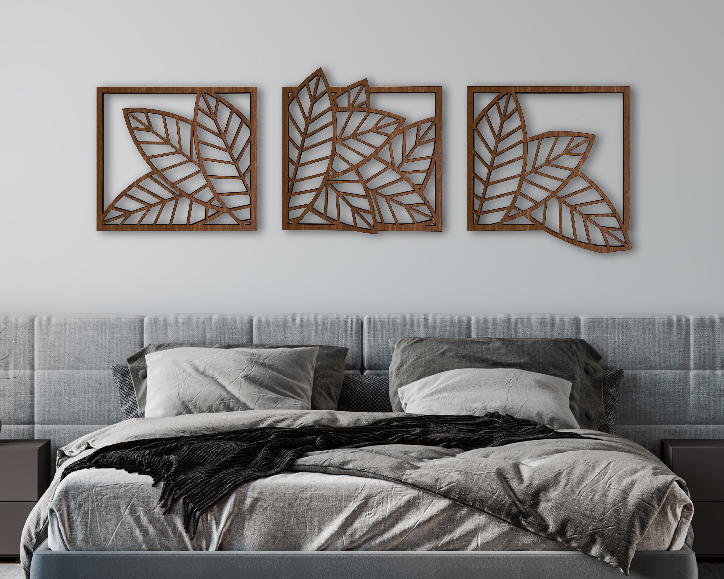 Leaves Wall Decor Leaf Wall Art Wood Wall Art Botanical - Etsy