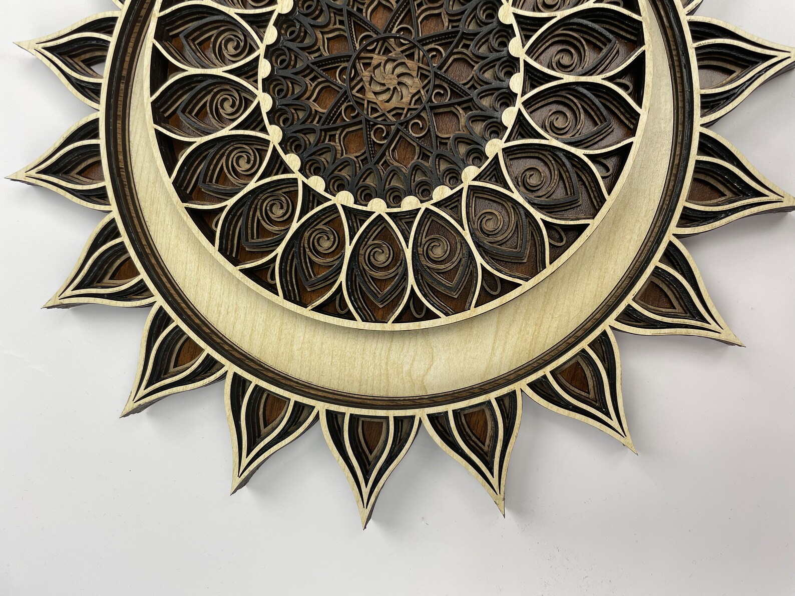 Sun and Moon Wood Wall Art Decoration Layered Sun and Moon - Etsy