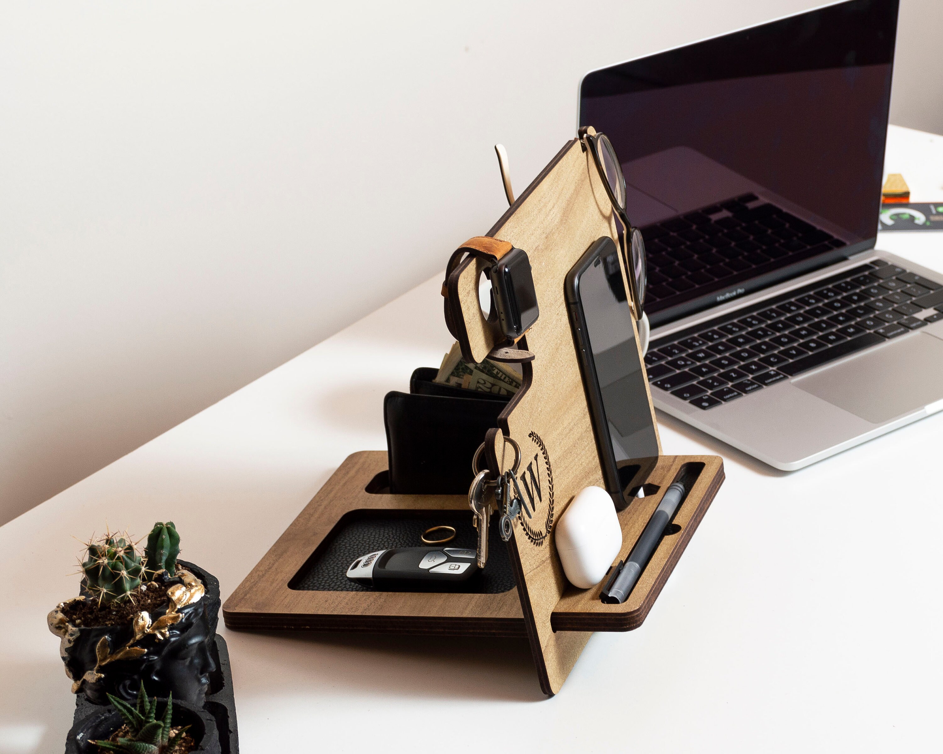 Docking Station Docking Station Men Wood Docking Station - Etsy Singapore