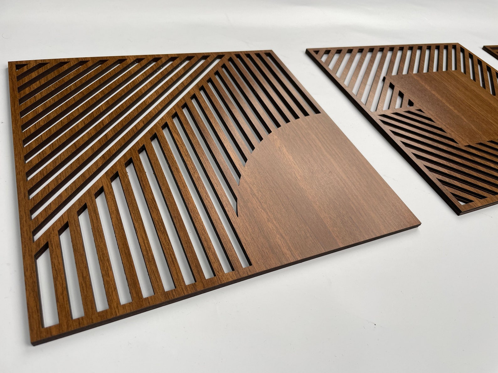 Geometric Shapes Wood Wall Art Decor 3 Piece Wooden Wall - Etsy