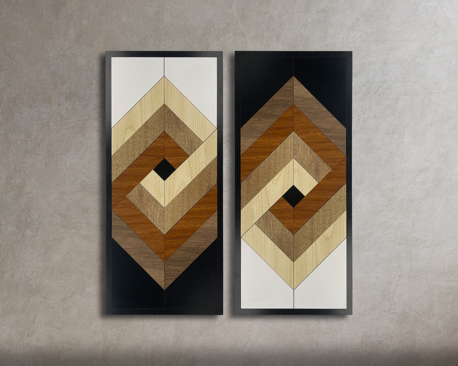 3D Wood Wall Art Decor Set of 2 Wooden Wall Art - Etsy