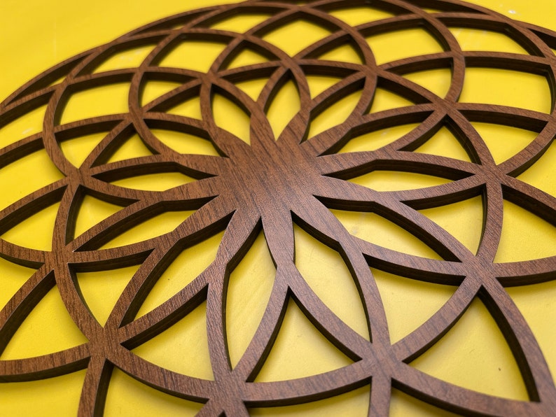 Sacred Geometry Wood Wall Art Decor Mandala Wall Art - Etsy
