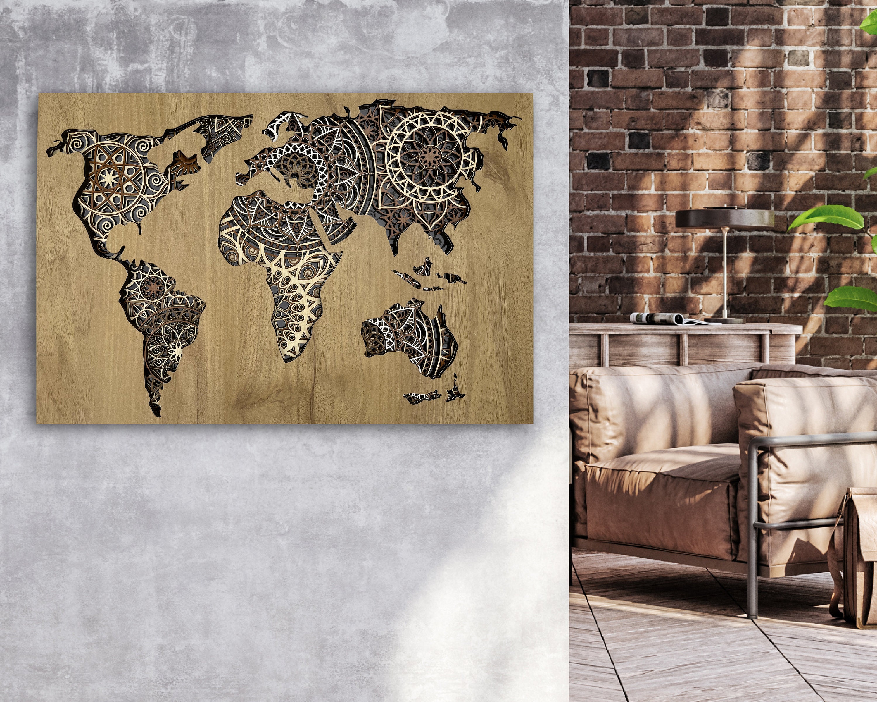 World Map Wall Art Large Wood World Map Wooden World Map | Etsy
