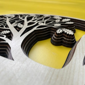 Tree of Life Wood Wall Art Decor - Layered Tree of Life Wooden Mandala ...