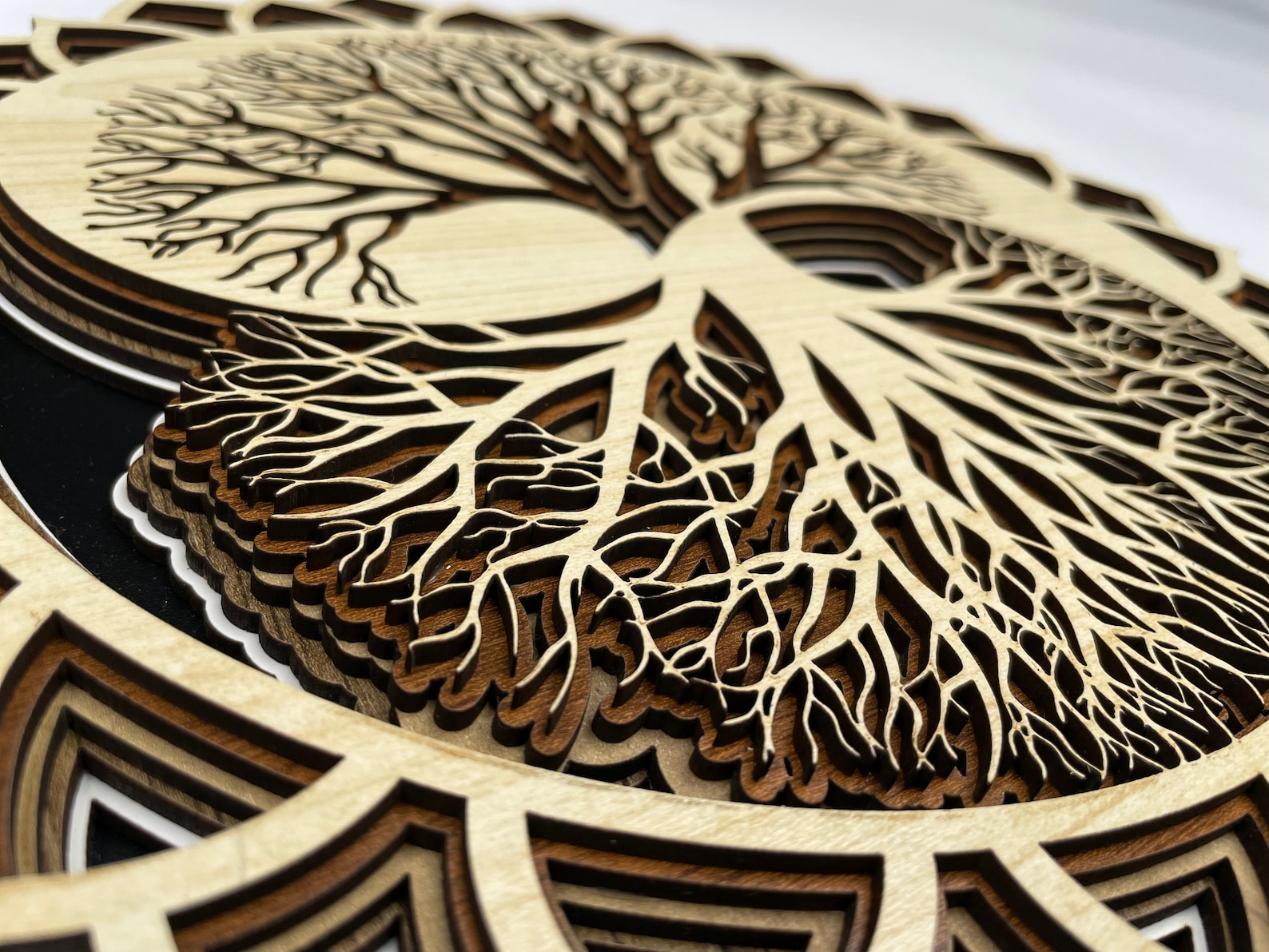 Wood Tree of Life Wall Art Decor, Ying Yang and Tree of Life Large ...