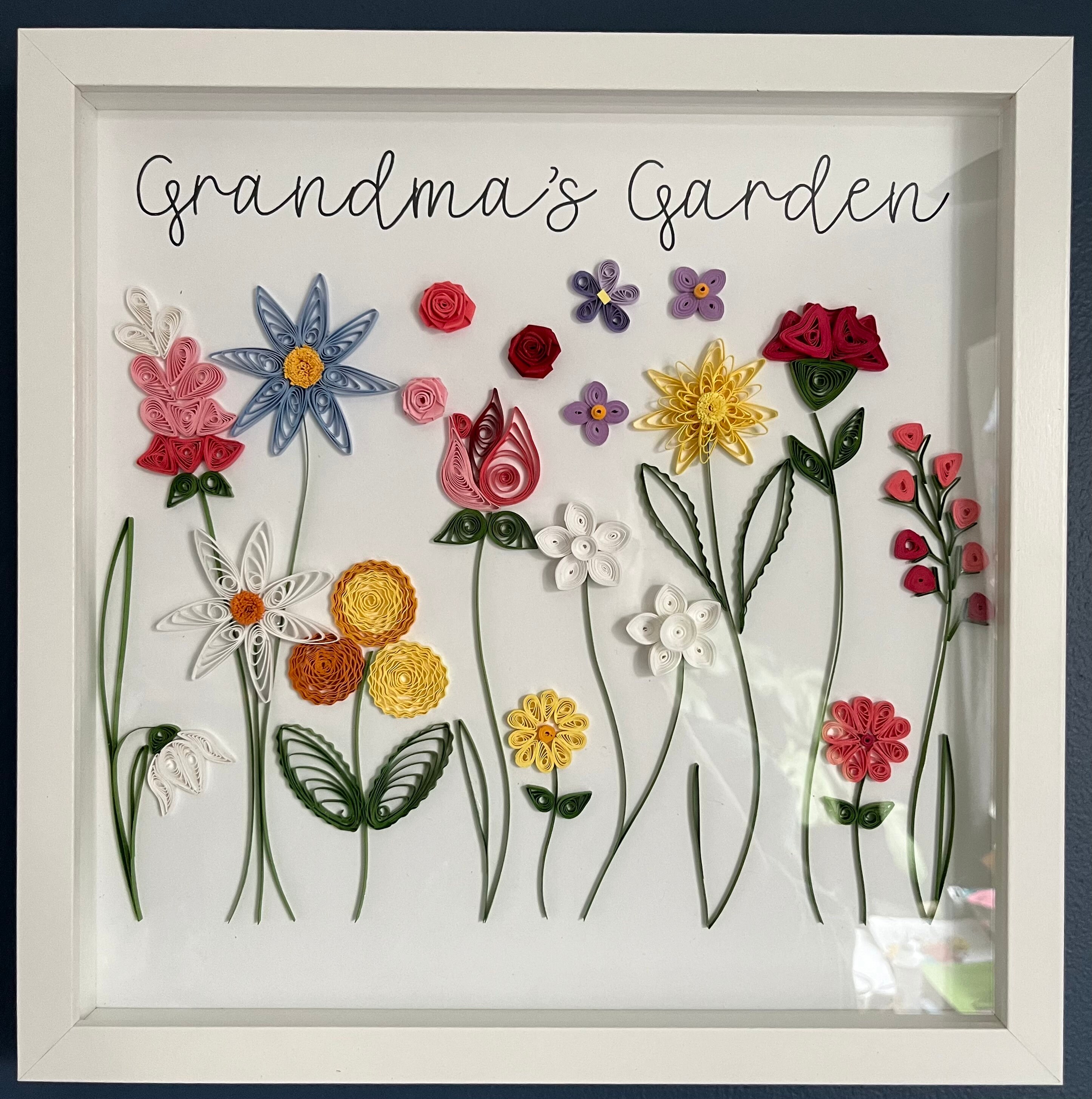 Handmade Paper Quilled Garden for Grandma or Mom - Etsy