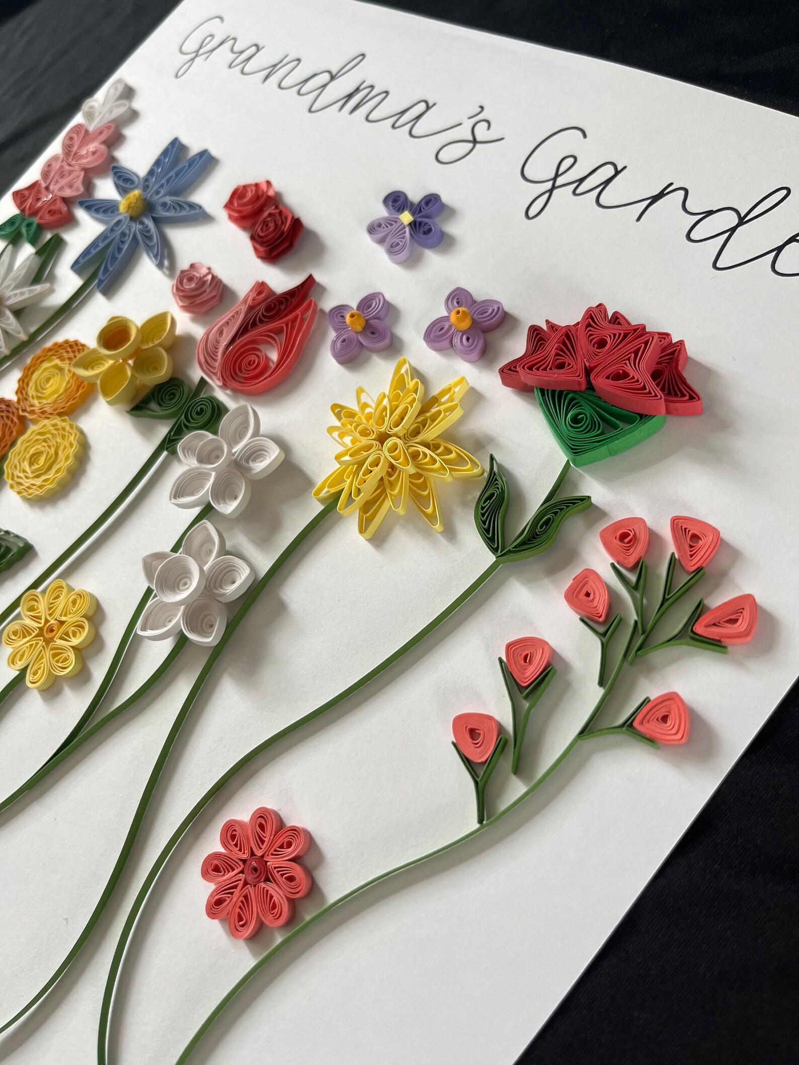 Handmade Paper Quilled Garden for Grandma or Mom - Etsy