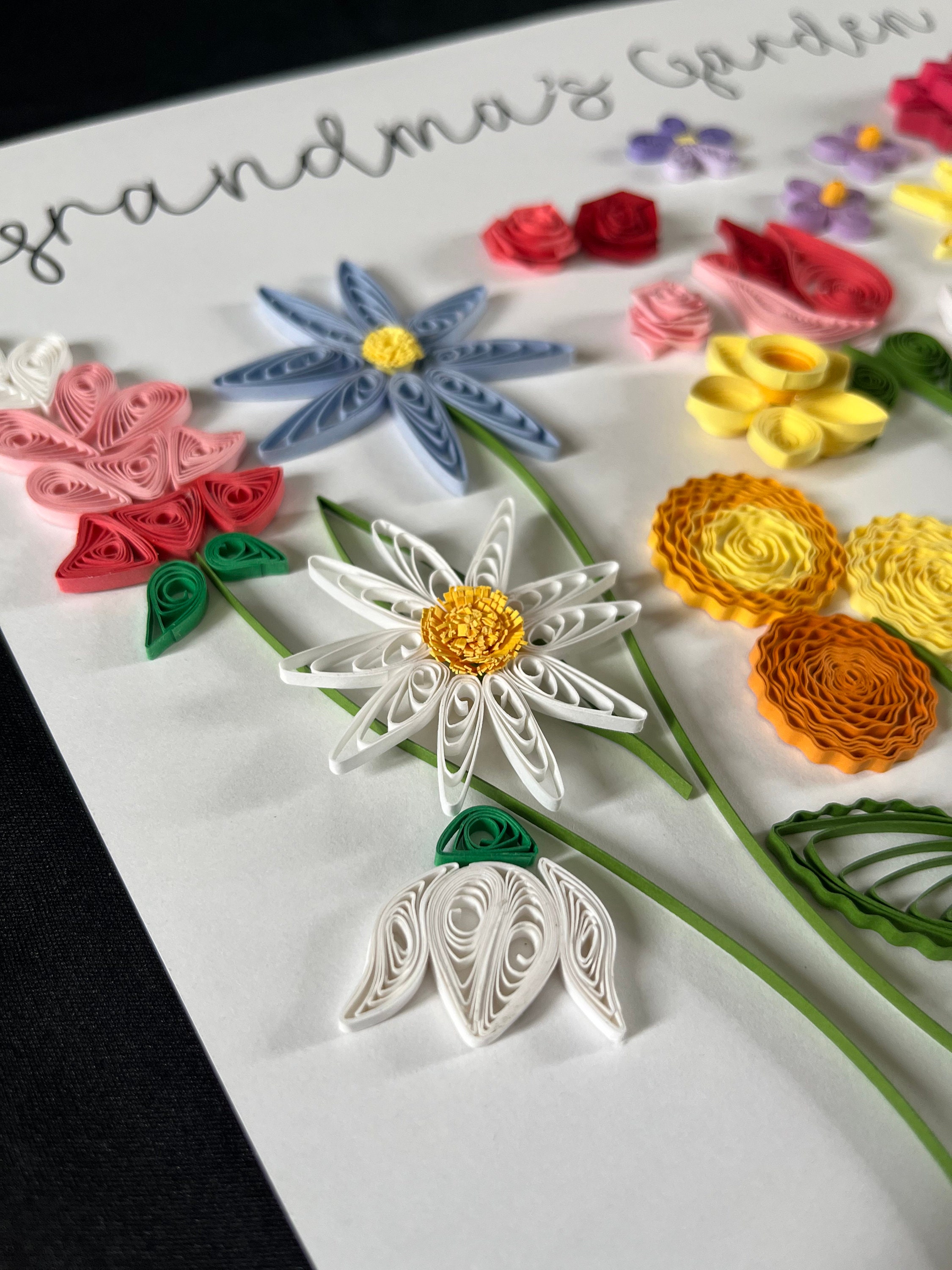 Handmade Paper Quilled Garden for Grandma or Mom - Etsy