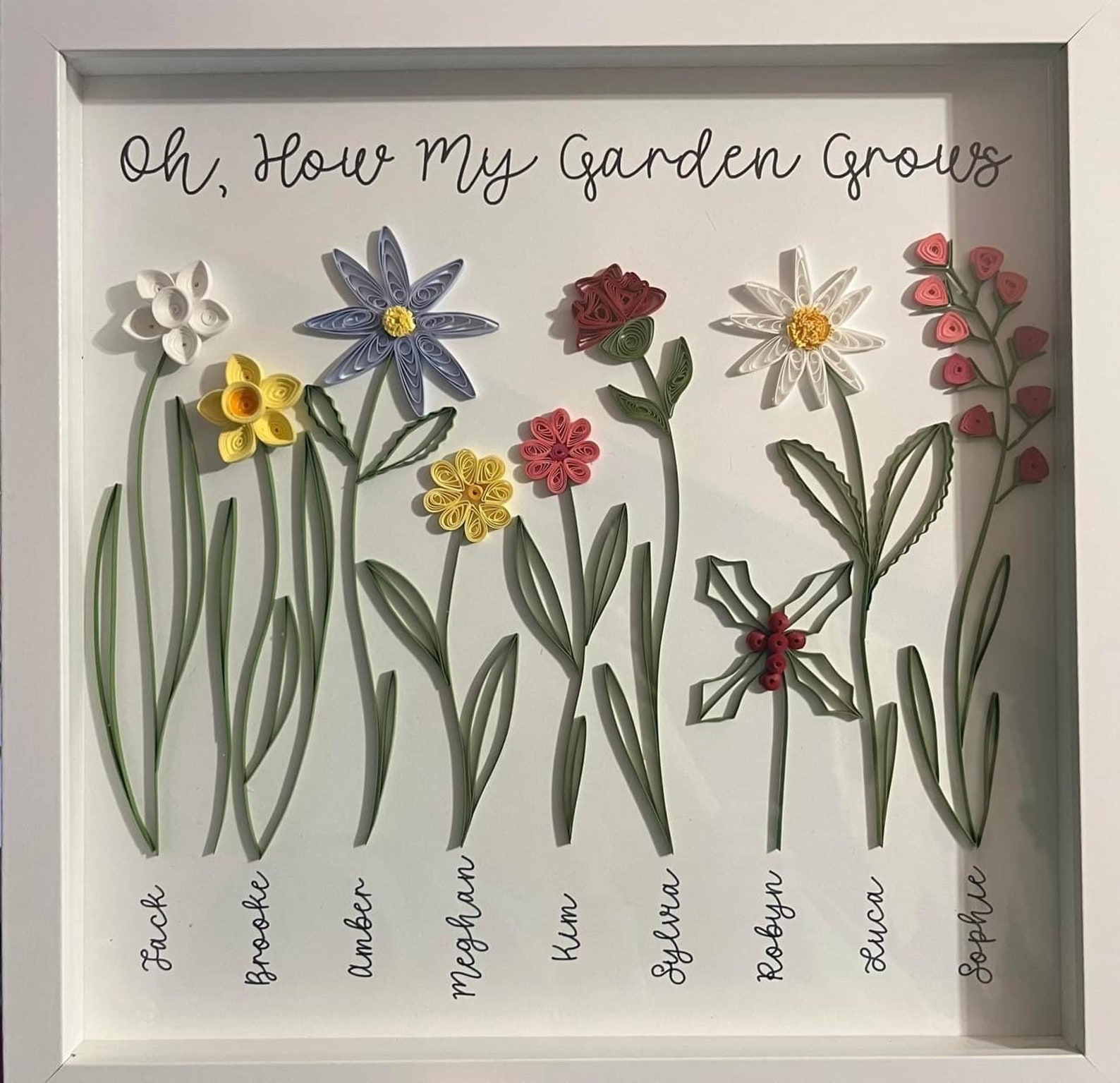 Handmade Paper Quilled Garden for Grandma or Mom - Etsy